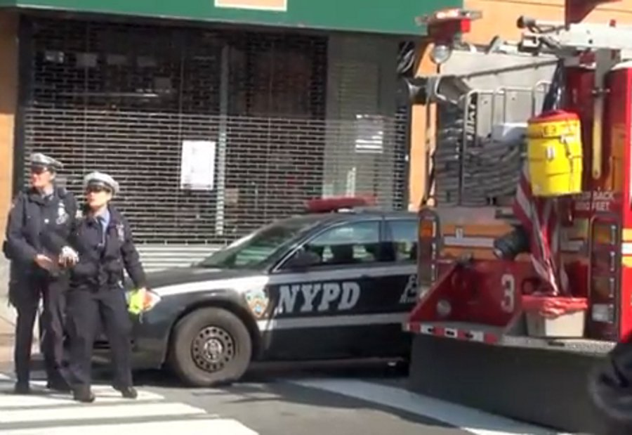 Police Cruiser Blocks FDNY Ladder Truck From Scene | Firehouse