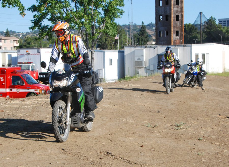 Los Angeles Fire Department Motorcycle Response Unit Prepares to Ride ...