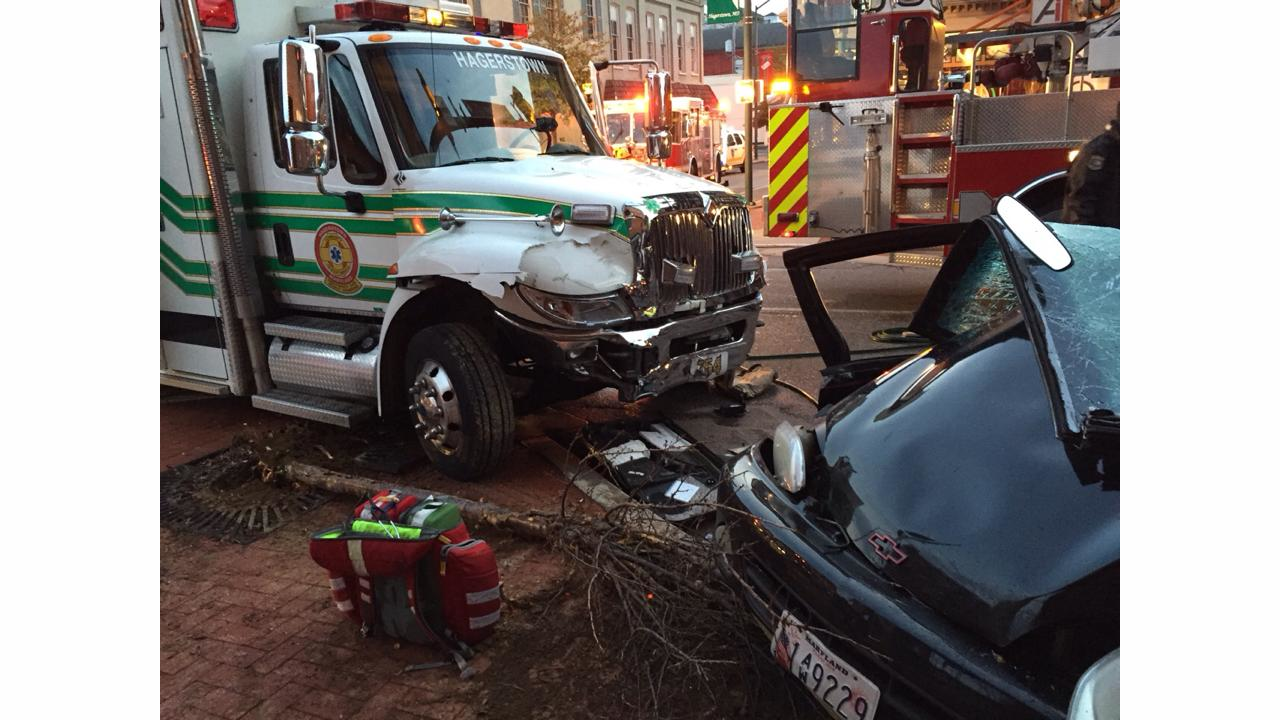 Community Rescue Ambulance Crashes into Car in Hagerstown | Firehouse