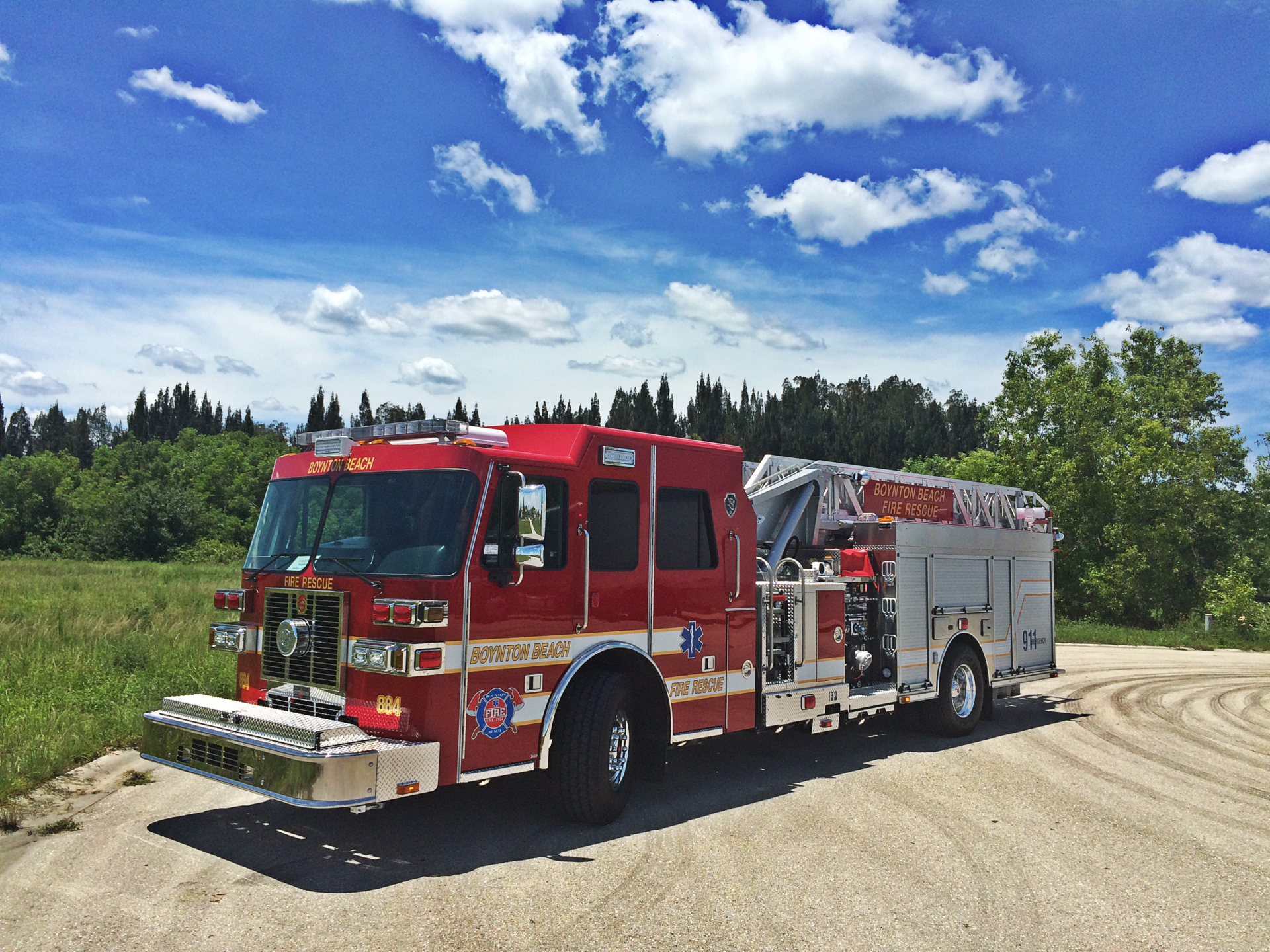 Ladder 103, Built by Sutphen, Goes in Service With Boyton Beach, Fla ...