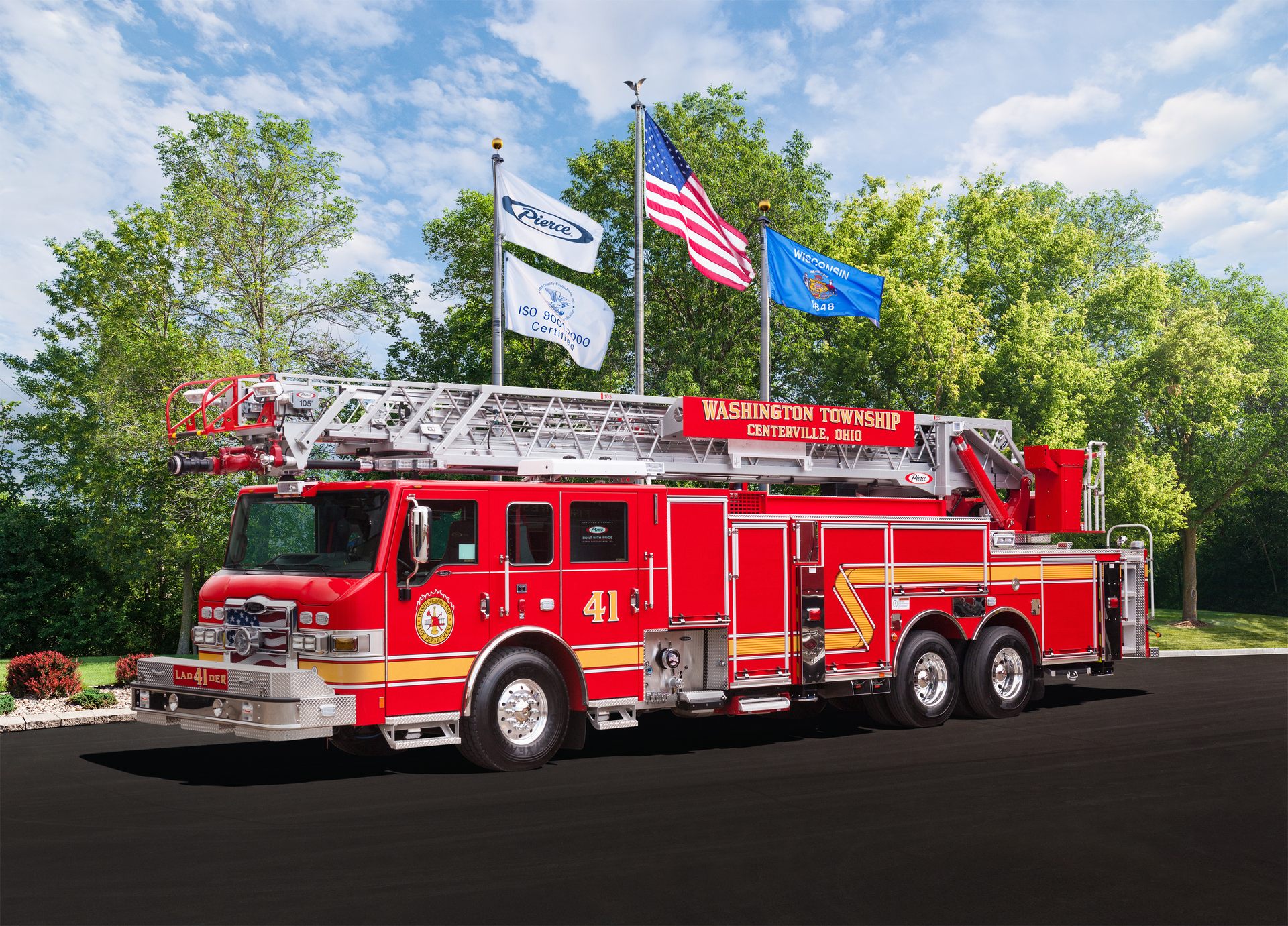New Ladder Aerial Fire Apparatus, Built by Pierce Mfg., Delivered to ...