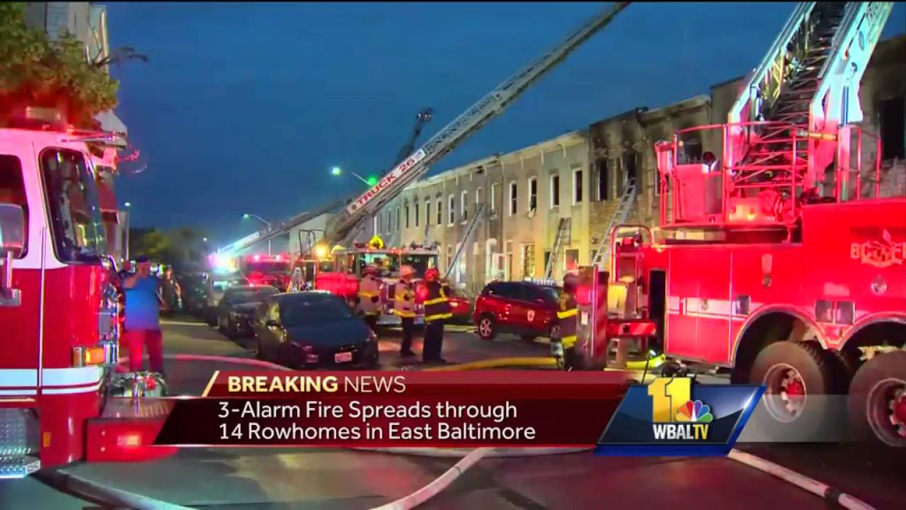 Baltimore Fire Spreads to Row Houses | Firehouse