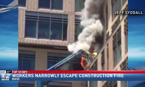Firefighter Video - Construction Workers Jump to Building from Scissor ...