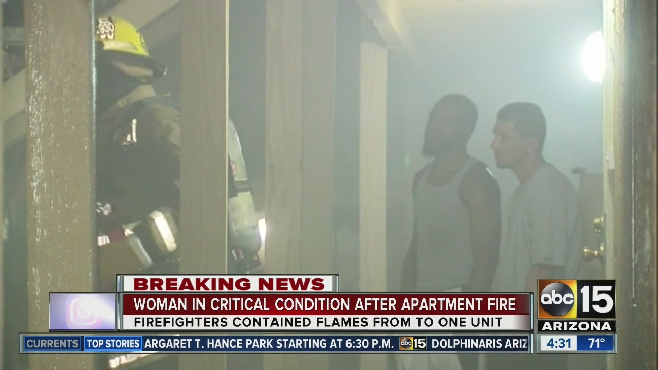 Phoenix Apartment Fire Leaves Woman in Critical Condition - Firefighter ...