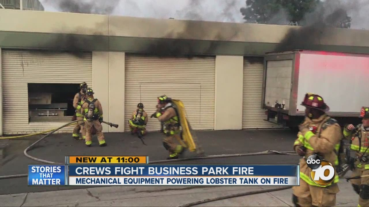 San Diego Firefighters Battle Fire in Lobster Storage Facility ...