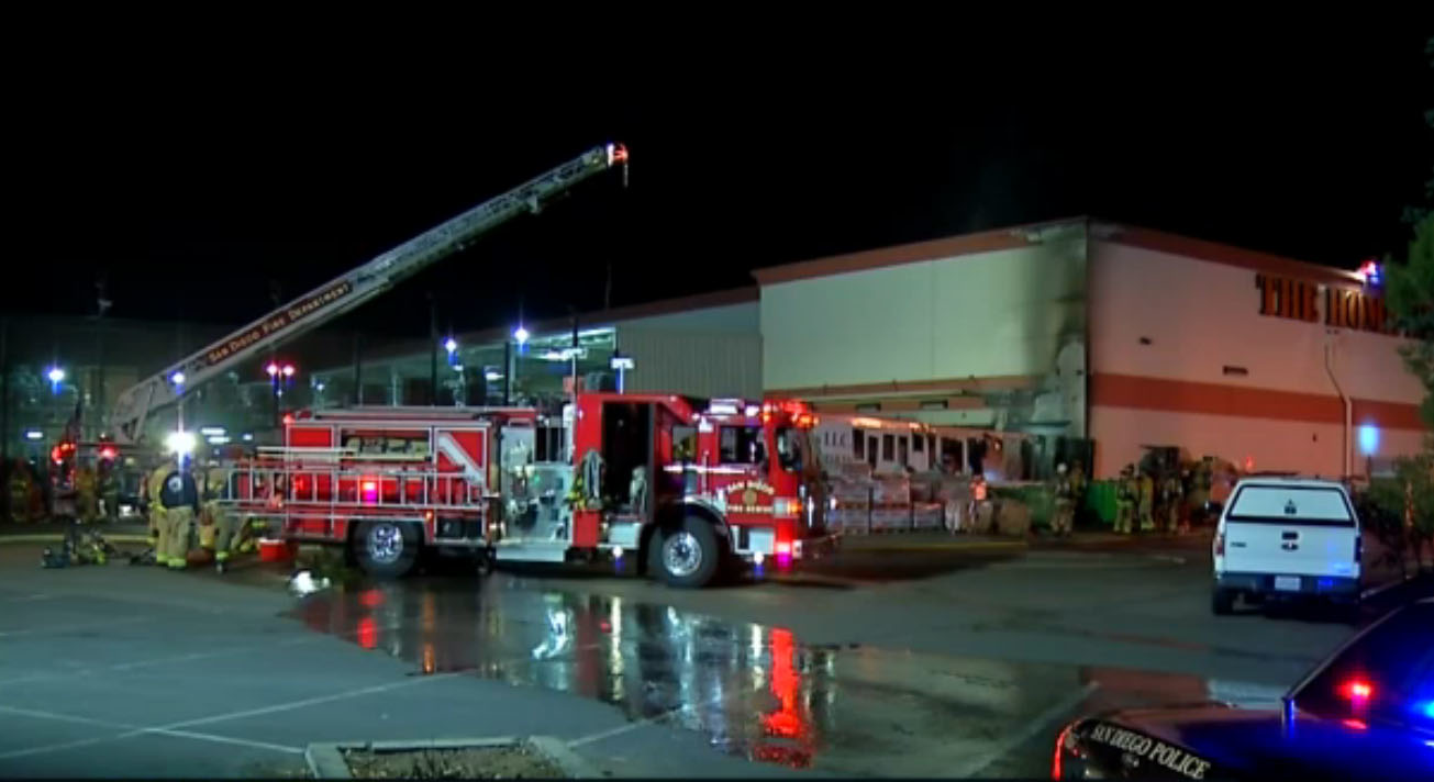 A Loading Dock Fire Spread into a CA Home Depot Store | Firehouse