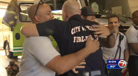 Miami-Dade Firefighters Rescue Miami Firefighter's Son from Fire ...