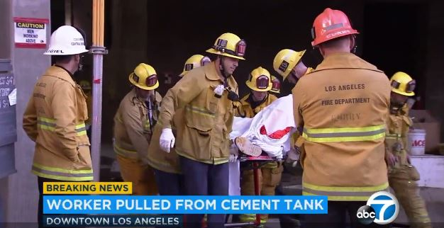 Los Angeles Firefighters Rescue Worker Trapped in Cistern - Firefighter ...