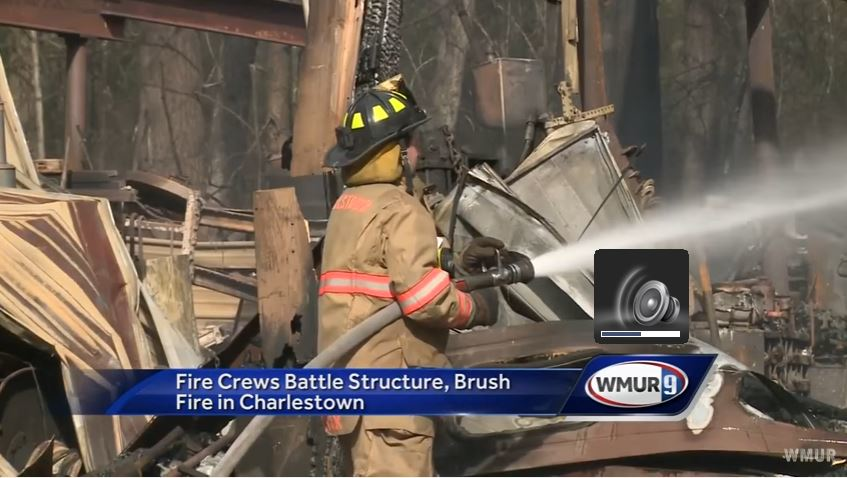 NH Structure Fire Sparks Brush Fire - Firefighter News Video | Firehouse