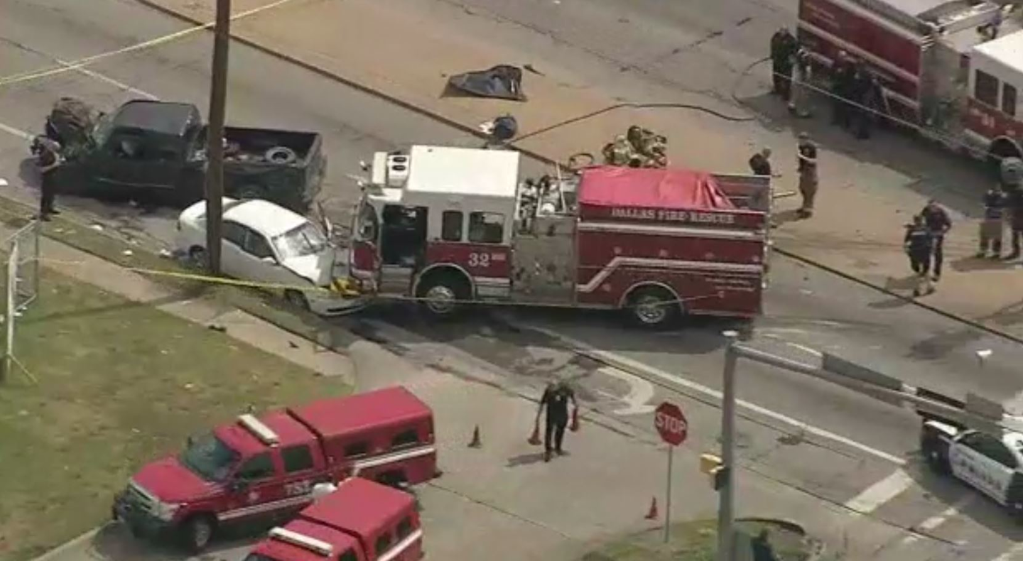 Dallas Fire Apparatus Involved in Wreck During Response Call ...