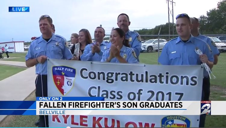 Houston Crew Celebrates Graduation of Fallen Firefighter's Son ...