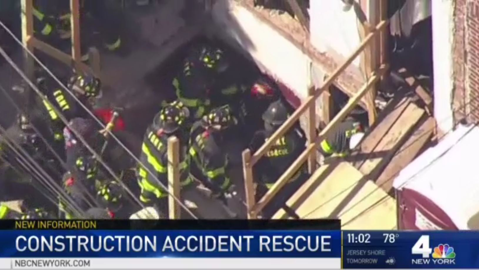 FDNY Rescues Three Trapped Construction Workers - Firefighter Video ...