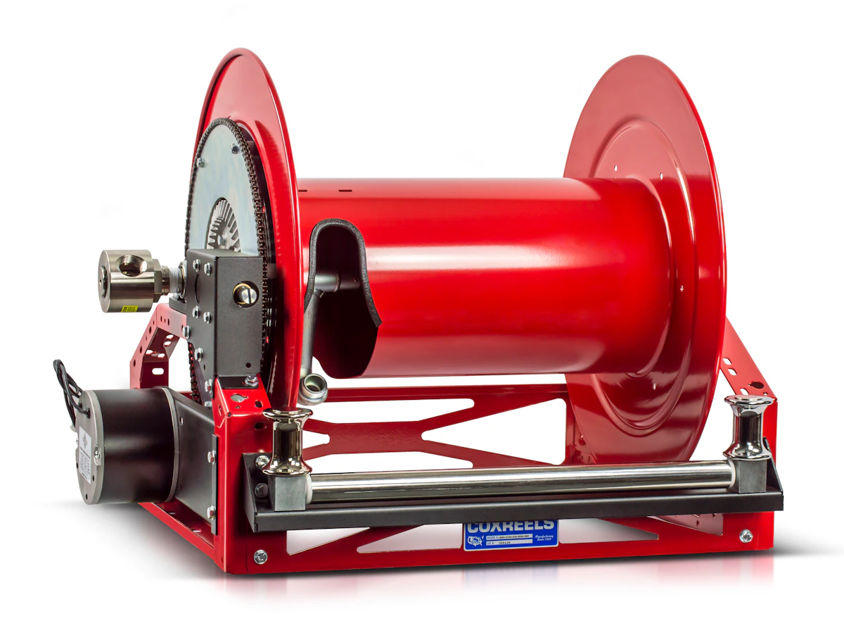 Product of the Day: COXREELS -- 1600 Series Motorized Hose Reel From ...
