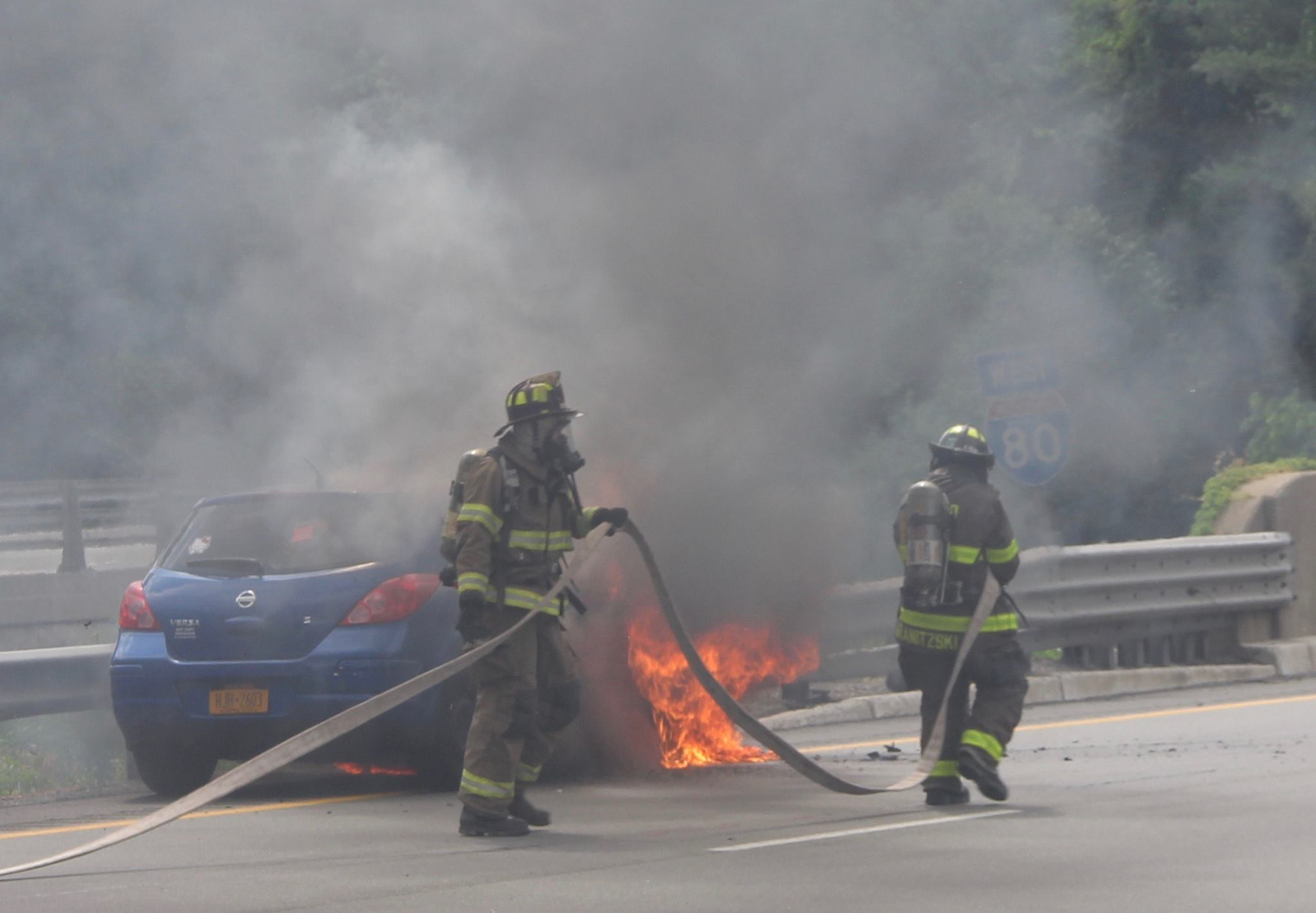 Fireground Photos: NJ Firefighters Douse Vehicle Fire | Firehouse