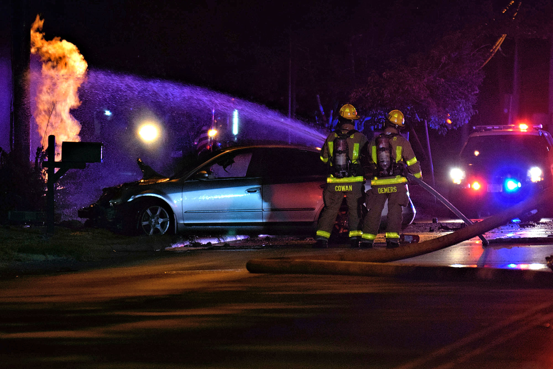 Photos: Struck Gas Meter Ignites Fire that Threatens TX Home | Firehouse