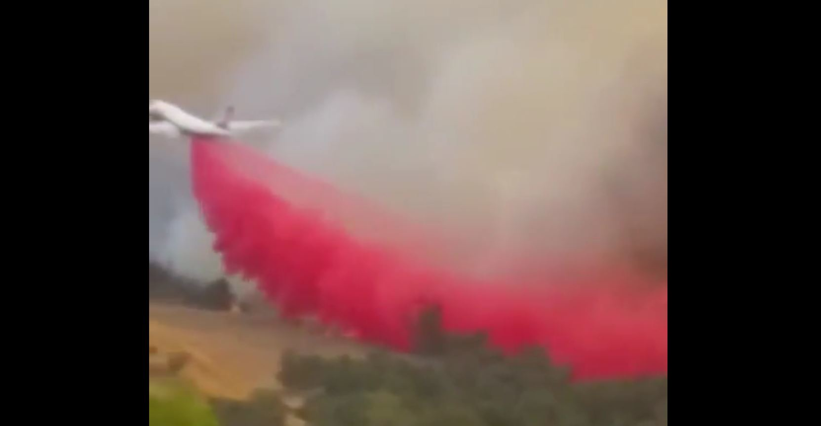 Watch 747 SuperTanker Drop Payload on CA Fire | Firehouse