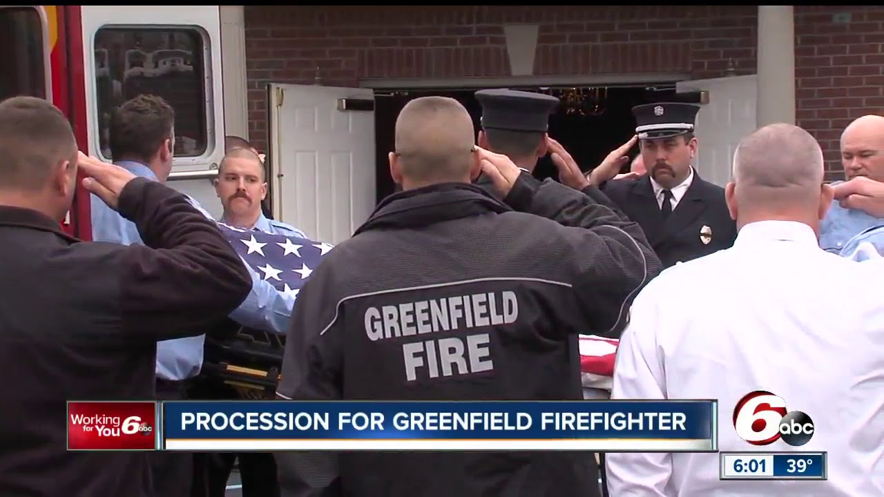 Emotional Procession Fallen Greenfield IN Firefighter LODD ...