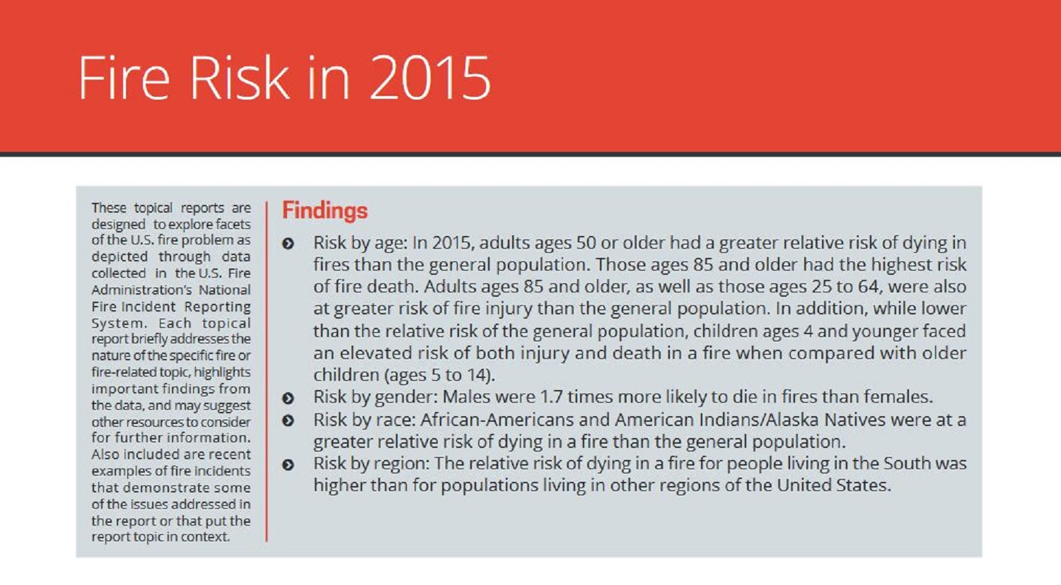 USFA Report Seniors At Greater Risk Of Fire Fatality - Firefighter News ...