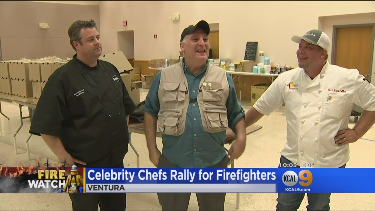 Chef Jose Andres Feeds CA Firefighters Thomas Fire - Firefighter Video ...