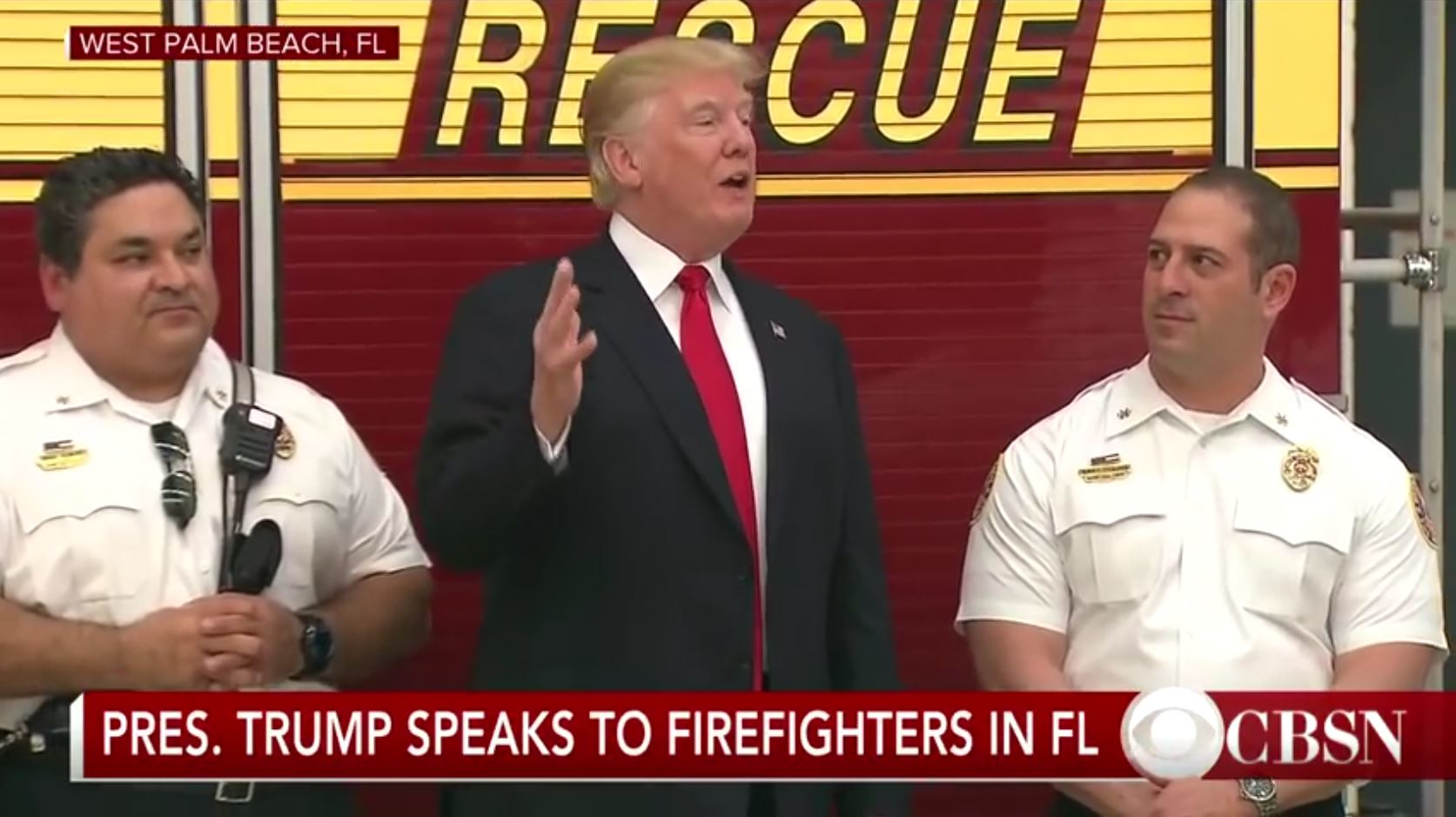 President Trump Visits Firefighters at FL Fire Station | Firehouse
