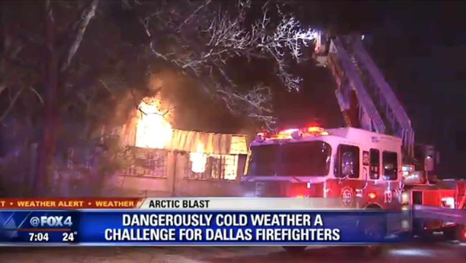 Dallas Firefighters Battle Warehouse Fire in Cold Temps - Firefighter ...