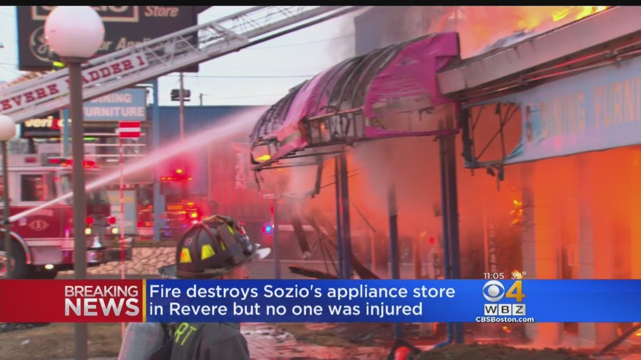 Firefighters Call Mayday During Blaze at Revere Appliance Store ...