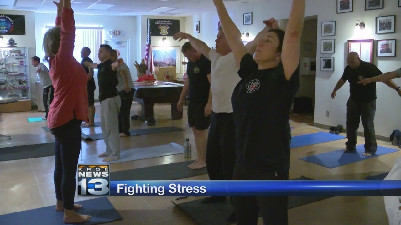Albuquerque NM Firefighters Yoga Stress Relief PTSD | Firehouse