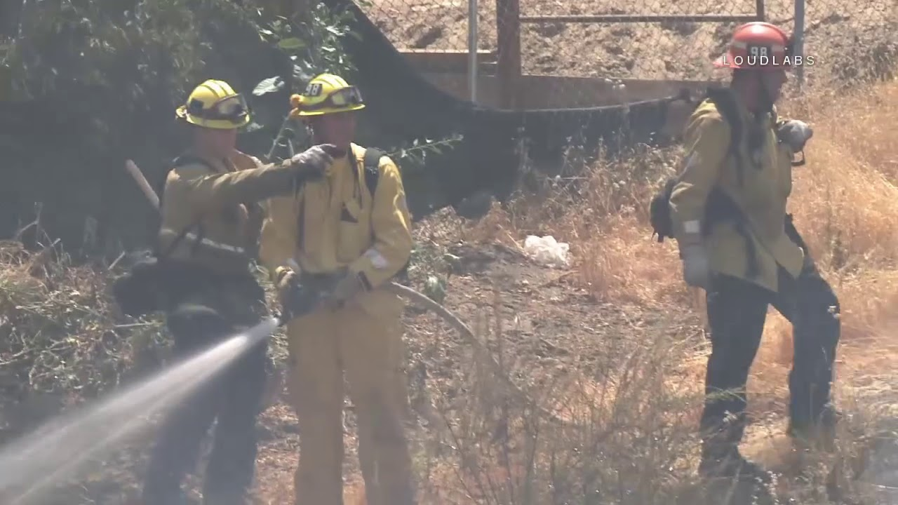 Los Angeles Anaheim CA Firefighters 210 Freeway Brush Fire Wildfire ...