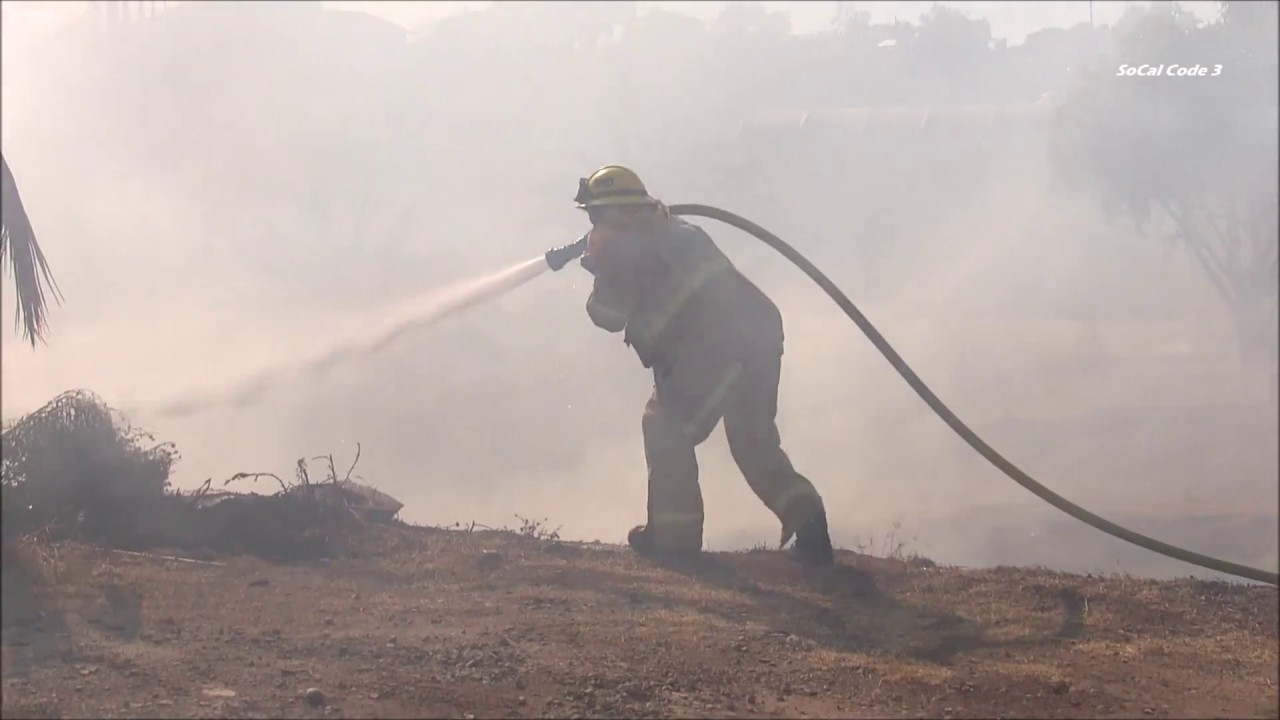 National City CA Brush Fire Wildfire Firefighters Raw News | Firehouse