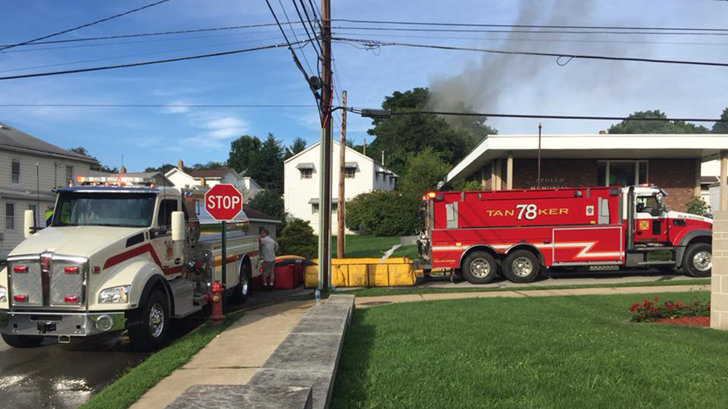 Fire Apparatus Staged for Apollo PA Parade Battle House Fire | Firehouse