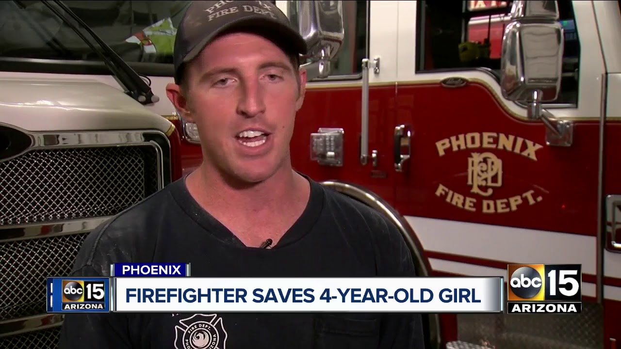 Phoenix AZ Firefighter Rescues Young Small Girl From Burning Home ...