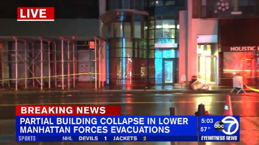 Interior of Vacant New York City High-Rise Collapses Firefighters ...