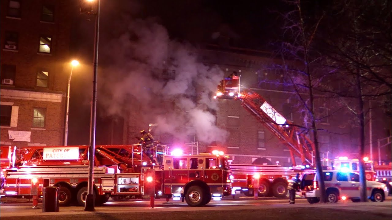 Paterson NJ Firefighters Battle Apartment Fire Blaze Raw News | Firehouse