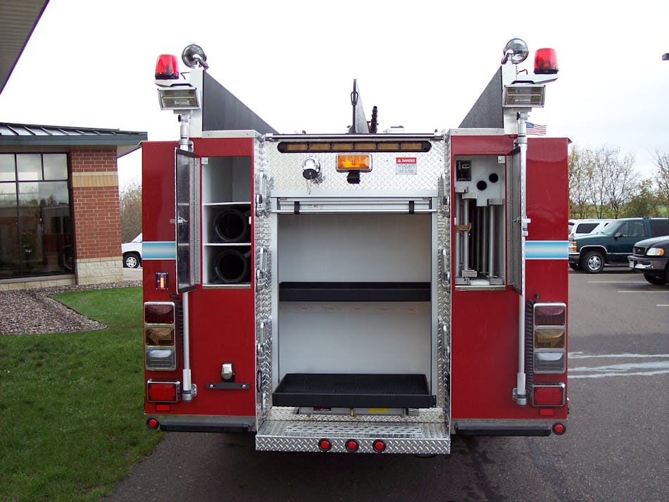 Fire Truck Firefighter Rescue Rig Tool Compartments Design Access ...