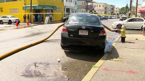 Lawrence MA Firefighters Water Illegally Parked Car Hydrant News ...