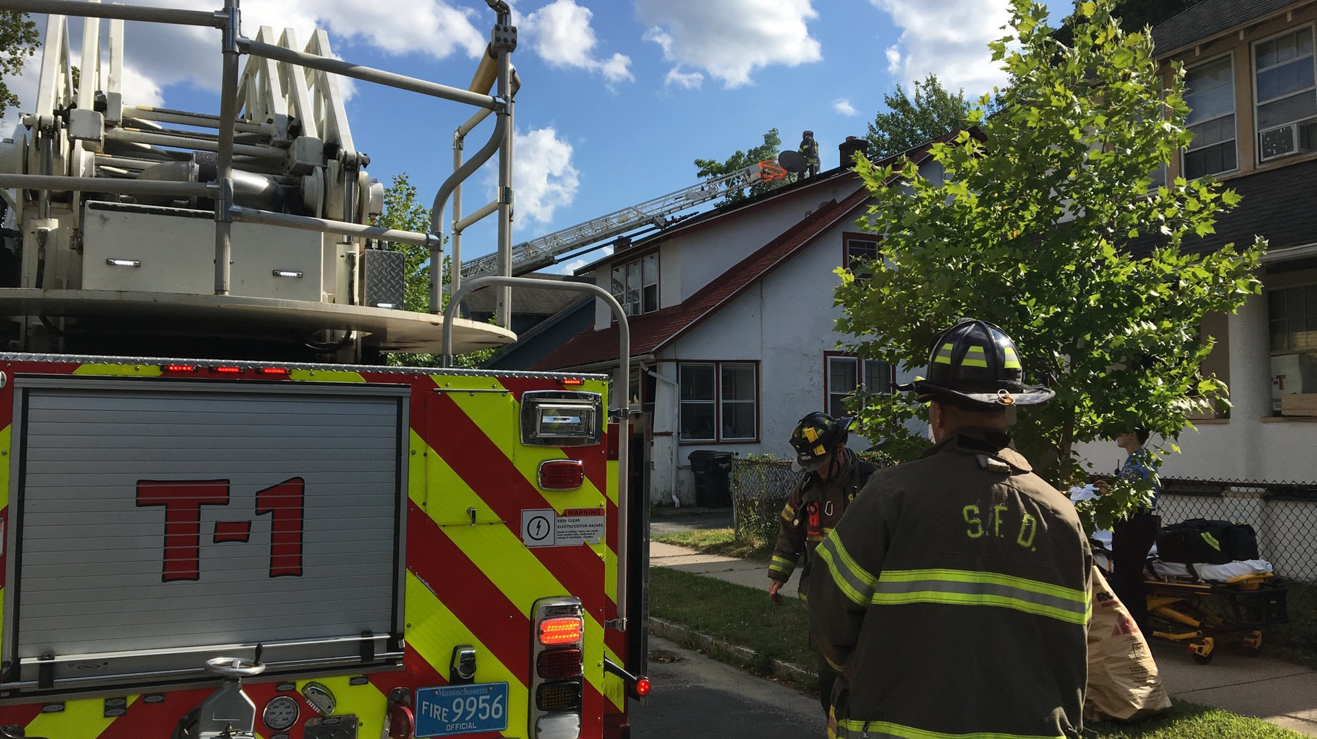 Roof Solar Panel Fire Injures Springfield MA Firefighter | Firehouse