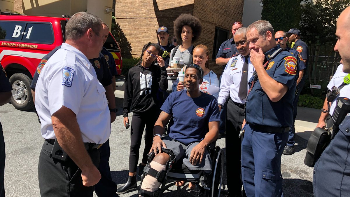 Atlanta Firefighter who Lost Leg Credits Colleagues with Saving Life ...