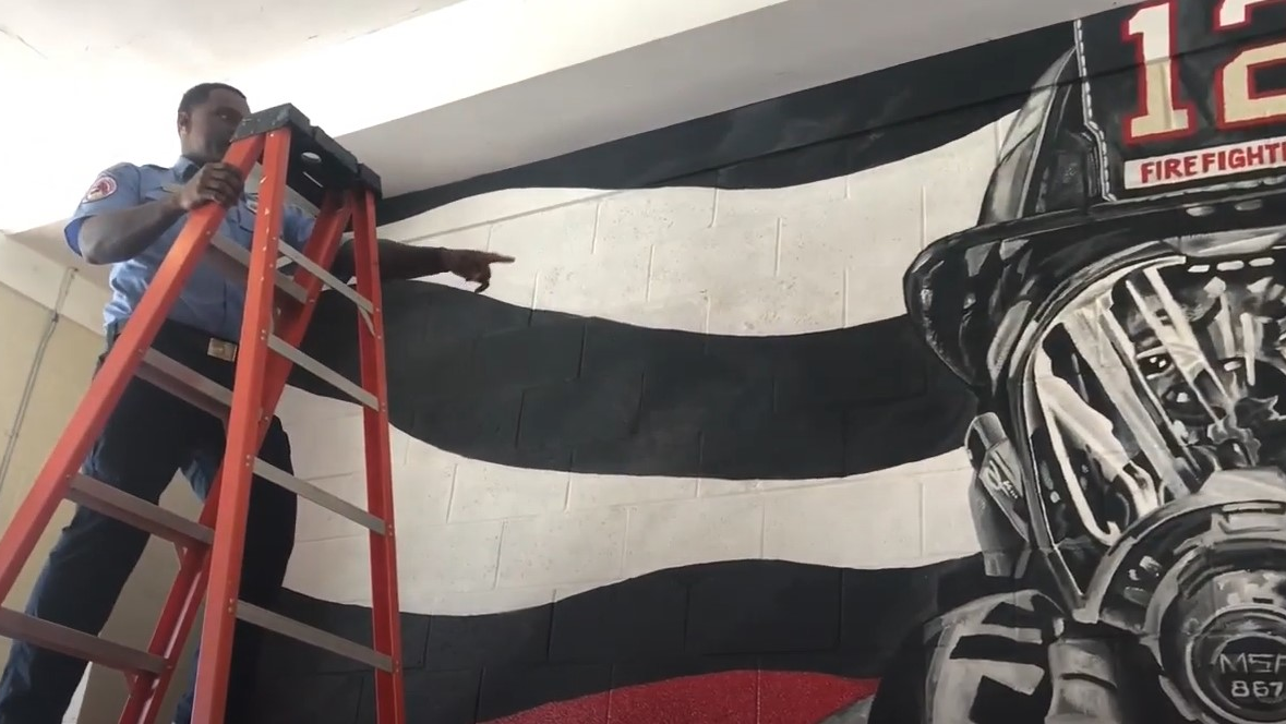 FL Firefighter Draws on Artistic Talent to Paint Station Murals | Firehouse