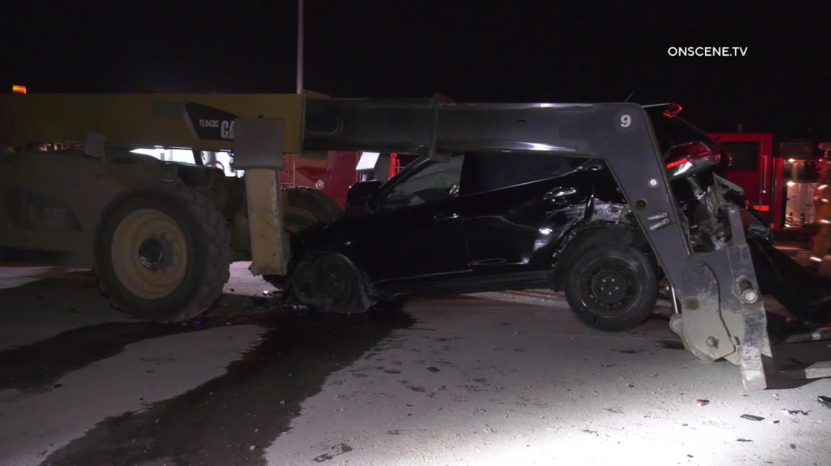 Watch CA Firefighters Rescue Man after Crash into Forklift | Firehouse