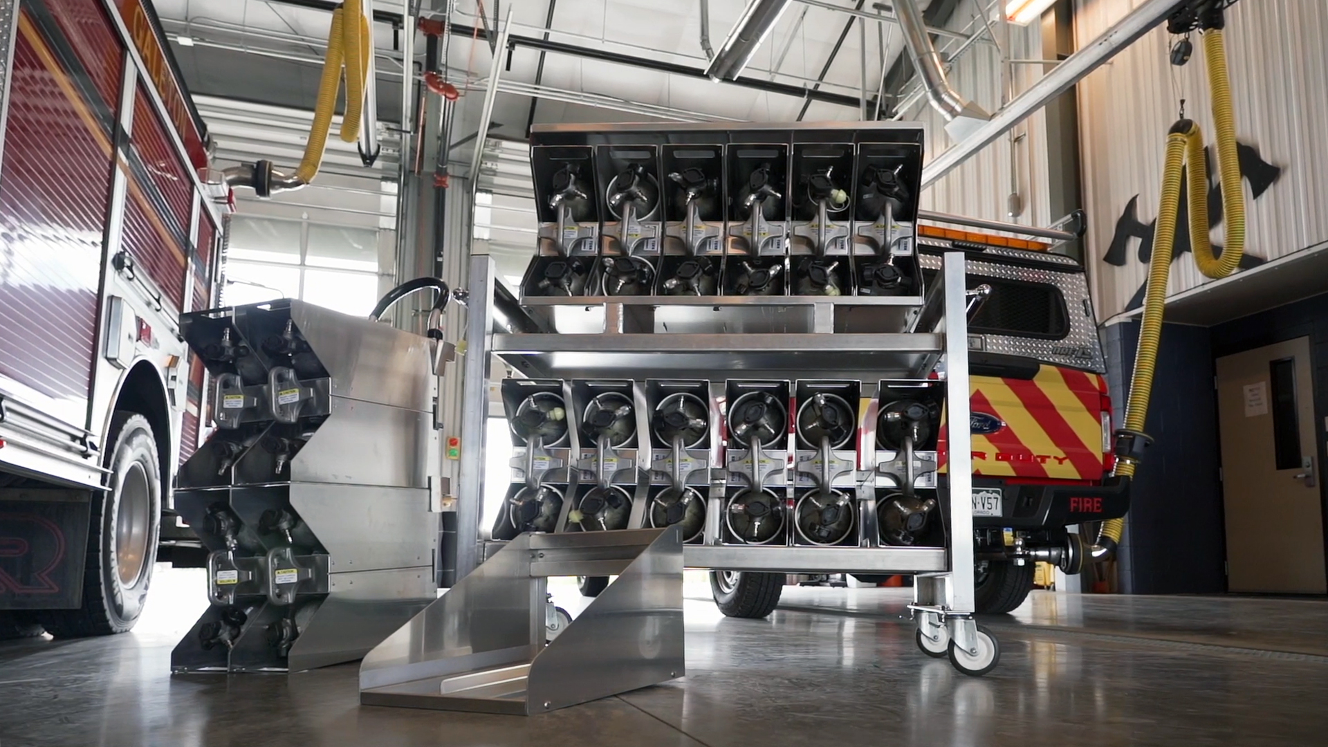 SafeTSystem Air Cylinder Station Rack | Firehouse