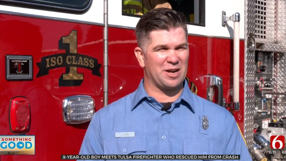 OK Firefighters Reunite with Boy Rescued in Lengthy Extrication | Firehouse