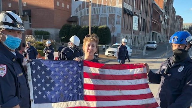 US Flag among Items Recovered at Bomb Site by TN Firefighters | Firehouse