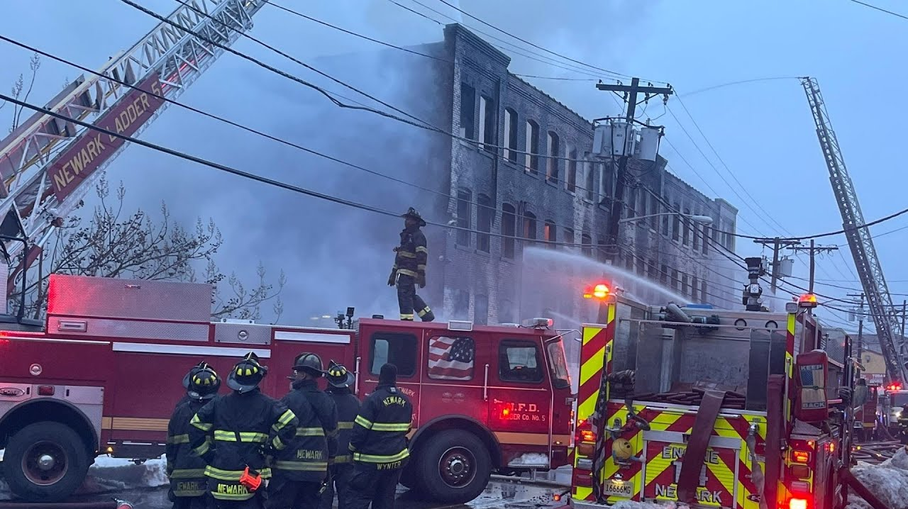 NJ Firefighters Multi-Alarm Industrial Fire for Nearly Five Hours ...