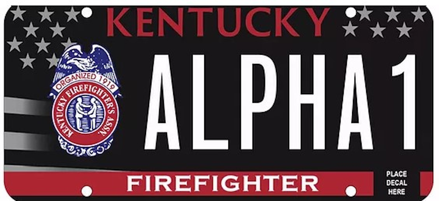 KY First Responder Redesigns State Firefighters License Tag | Firehouse