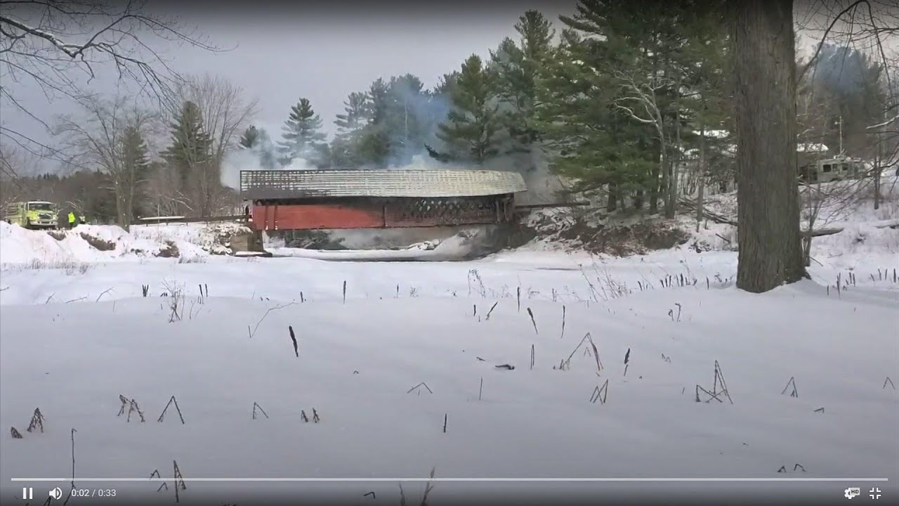 Video: Snowmobile Fire Collapses 111-Year-Old Bridge in VT | Firehouse