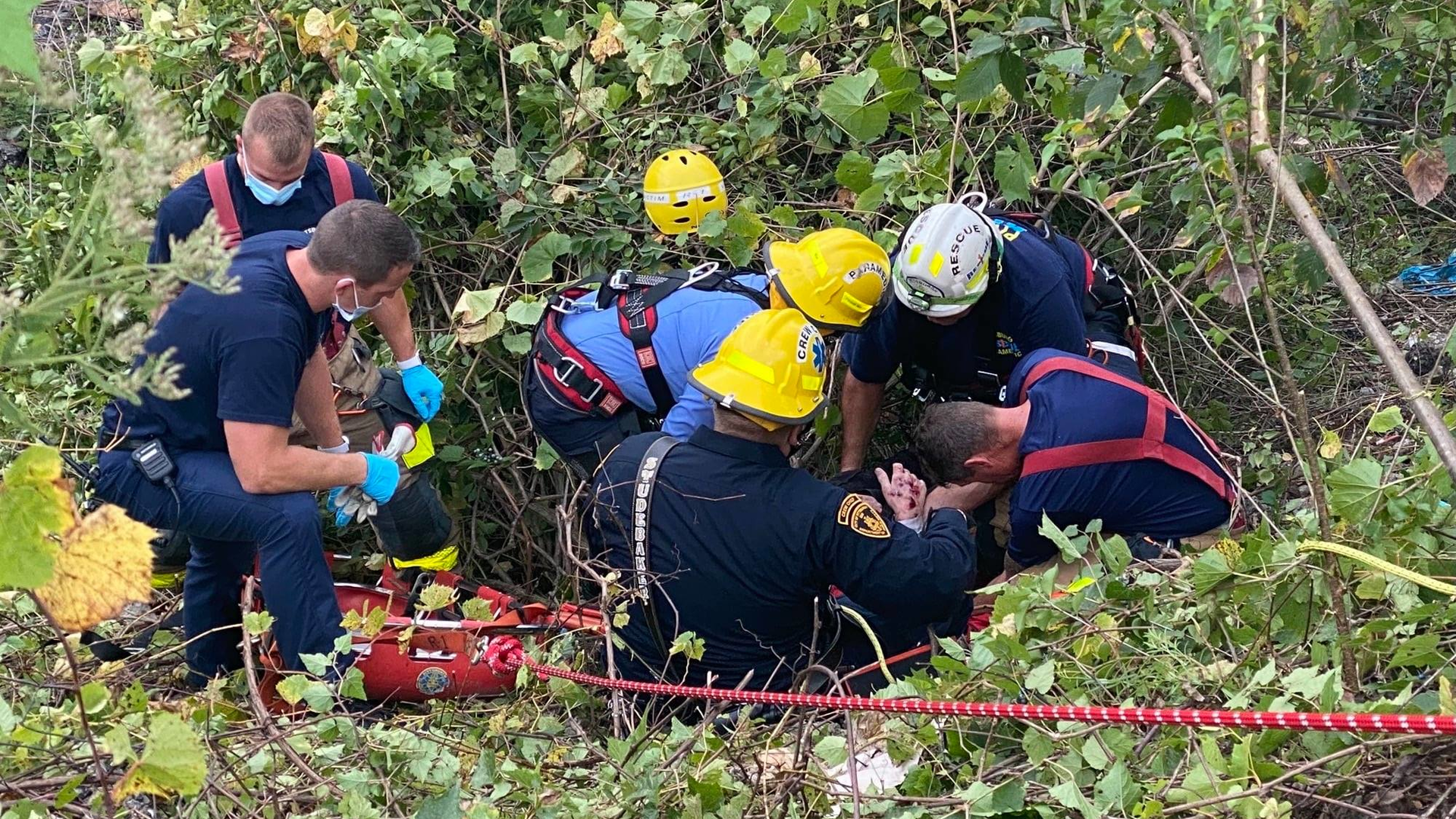 PA Crews Rescue Man Injured in Hillside Tumble | Firehouse