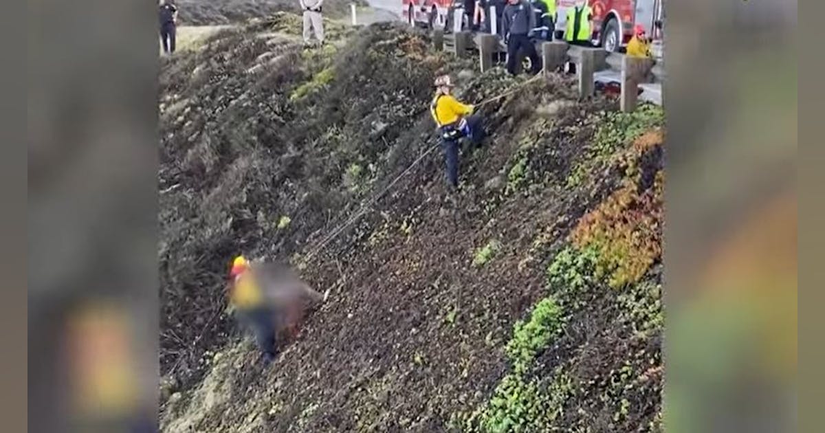 CA Firefighters Rescue Man after Car Goes over Cliff | Firehouse CA Firefighters Rescue Man after Car Goes over Cliff | Firehouse
