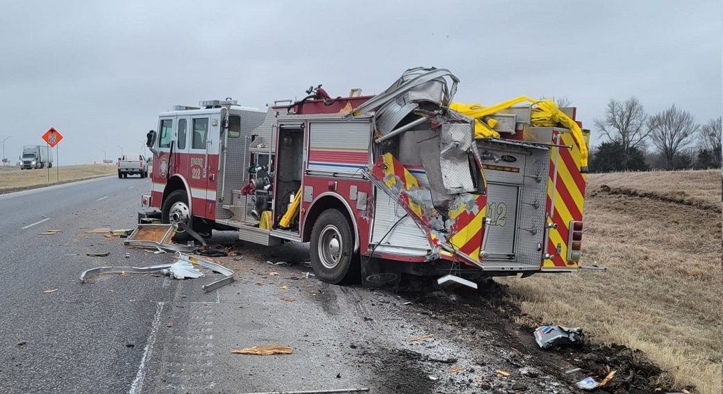 Tractor-Trailer Slams into Sunset Fire Department Pumper at Accident ...