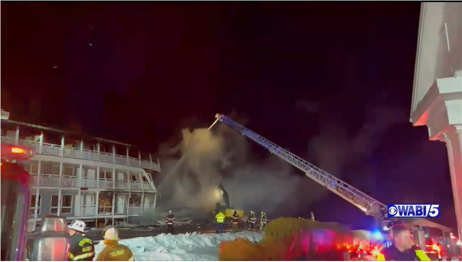 FFs in Hours-Long Battle to Contain ME Hotel Fire | Firehouse