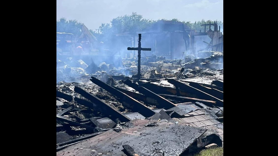 Cross Survives Fire That Gutted Bridgeport TX Church | Firehouse